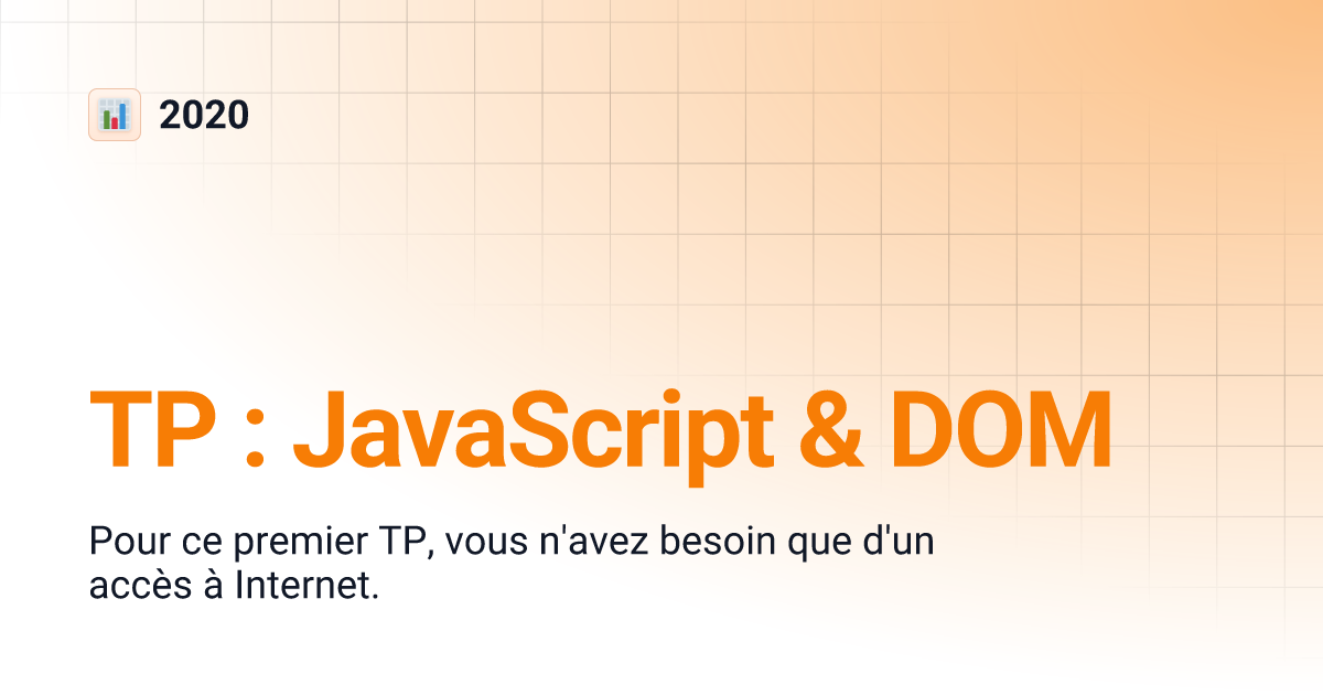 TP : JavaScript & DOM | 2020